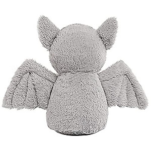 Cuddly 11 inch Plush Bat Stuffed Animal Halloween Stuffed Animal Plush Toys Plush Animal Doll Bedtime Toys Birthday Xmas Furry Gifts for Children Kids Baby Toys (Grey, 11 inch)