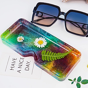 Pulcher Resin Molds, 2PCS Tray Silicone Molds Glass Sunglasses Jewelry Trinket Holder Small Trays Epoxy Mold for Resin Casting Craft DIY Gifts
