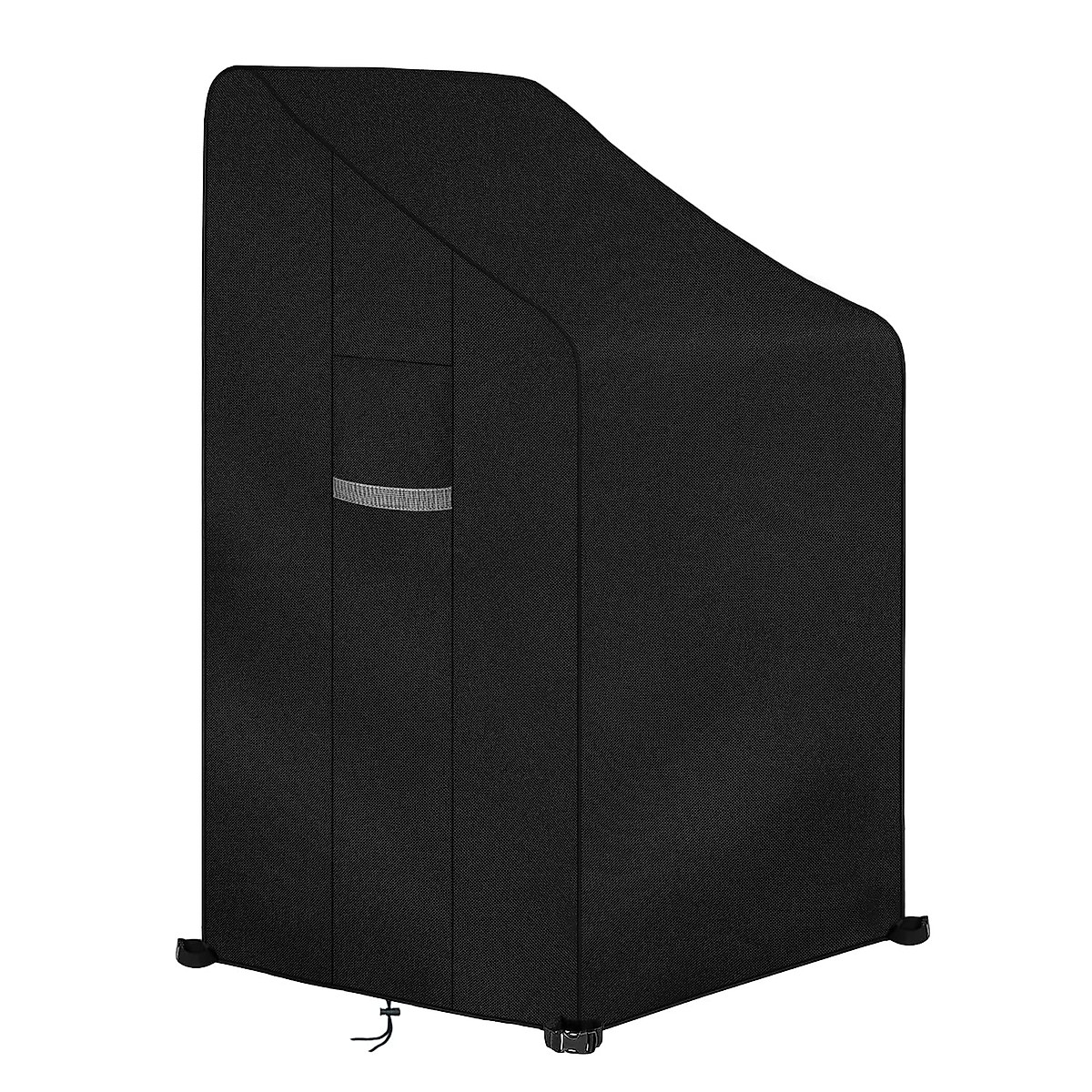 Dokon Heavy Duty Stackable Patio Chair Covers Waterproof Outdoor Chair Cover Anti-UV Patio Furniture Covers with Air Vent, Fits for 4-6 Stackable Dining Chairs (33.5"L x 25.5"W x 45"H) - Black