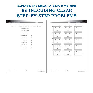 Singapore Math Challenge 4th Grade Math Workbooks, Singapore Math Grade 4 and Up, Patterns, Counting, Addition, Subtraction, Multiplication, Division, 4th Grade Math Classroom or Homeschool Curriculum