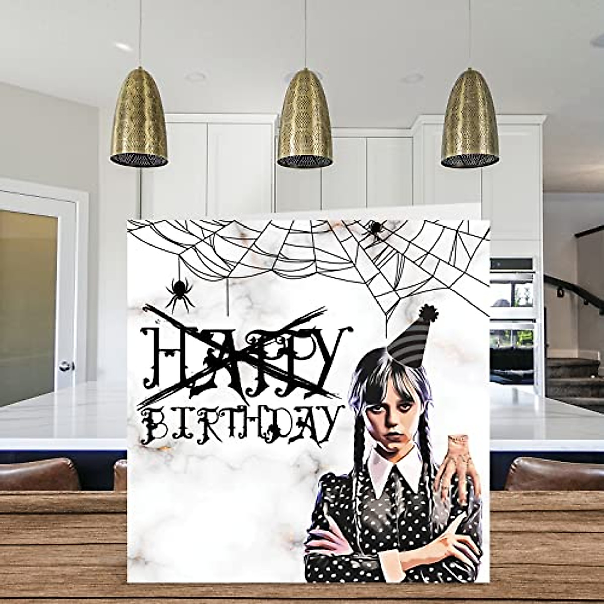 Funny Birthday Cards for Men & Women - Wednesday Addams - Happy Birthday Card for Friends Brother Sister Uncle Auntie Dad Mom Son Daughter 5.7 x 5.7 Inch Joke Humour Greeting Cards