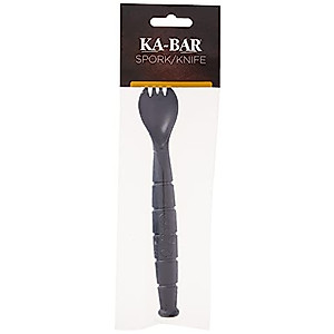 Ka-Bar Tactical Spork (Spoon Fork Knife) Tool 9909 Black, 1 Pack