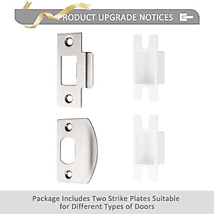 Probrico 10 Pack Square Door Lever Door Lock Handle Lockset Keyless Doorknobs Passage Knobs Lockset Interior Hallway Passage Closet in Satin Nickel