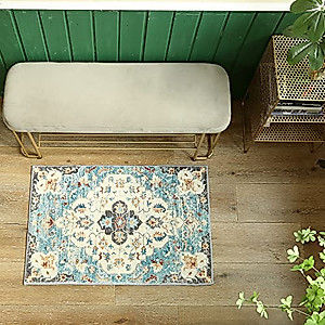 likuso Area Rug Living Room Rug.2'x3' Washable Farmhouse Boho Moroccan Throw Accent Rug for Kitchen Dining Room Home Under Table Floor Indoor Area Rug