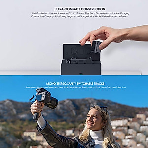 Hollyland Lark 150 Wireless Dual Microphone System,2.4GHz Digital Wireless Transmission with Charging Case