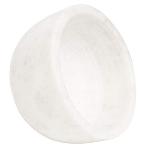 SHASH Marble Shaving Bowl, White - Lather Mug with Interior Grooves Builds a Rich, Foamy Froth - Retains Heat for a Close, Comfortable Shave - Compact, Sophisticated Design (White)