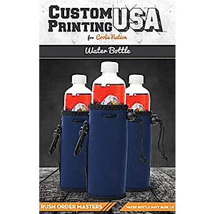 2 Colors Blank Water Bottle Coolie Packs, Purple and Navy Blue Water Bottle Coolie, Neoprene Water Bottle Coolies, Standard Purple and Navy Blue Water Bottle Packs Coolie (2) 1.0 Count