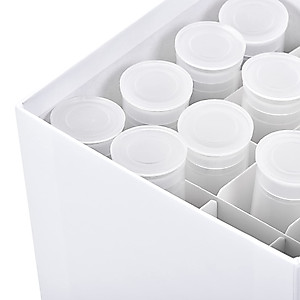 uxcell Centrifuge Tube Freezer Storage Box 16 Places Cardboard Cryogenic Holder Rack for 50ml Microcentrifuge Tubes Vials Samples, White 2pcs