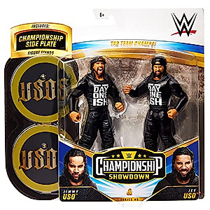 WWE Mattel ​MATTEL Jimmy and Jey USO Championship Showdown 2 Pack 6 in Action Figures High Flyers Battle Pack for Ages 6 Years Old and Up​