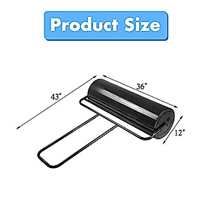 Happytools Lawn Roller, 17 Gallons/63 L Push/Pull Steel Sod Roller w/Ergonomic Handle, Lawn Rollers Tow Behind Water Filled for Park, Garden, Yard, Ball Field (36'' / 17 Gal), Black