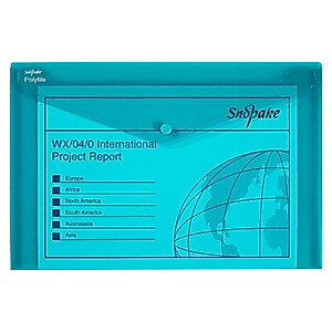 Snopake Foolscap Polyfile Popper Wallet with Press Stud - Electra Assorted [Pack of 15] Ref: 14756RY - [Amazon Exclusive]