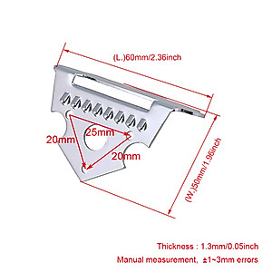 Bstinay Eight-string Metal Triangle Mandolin Tailpiece Parts for Electric Guitar Sliver