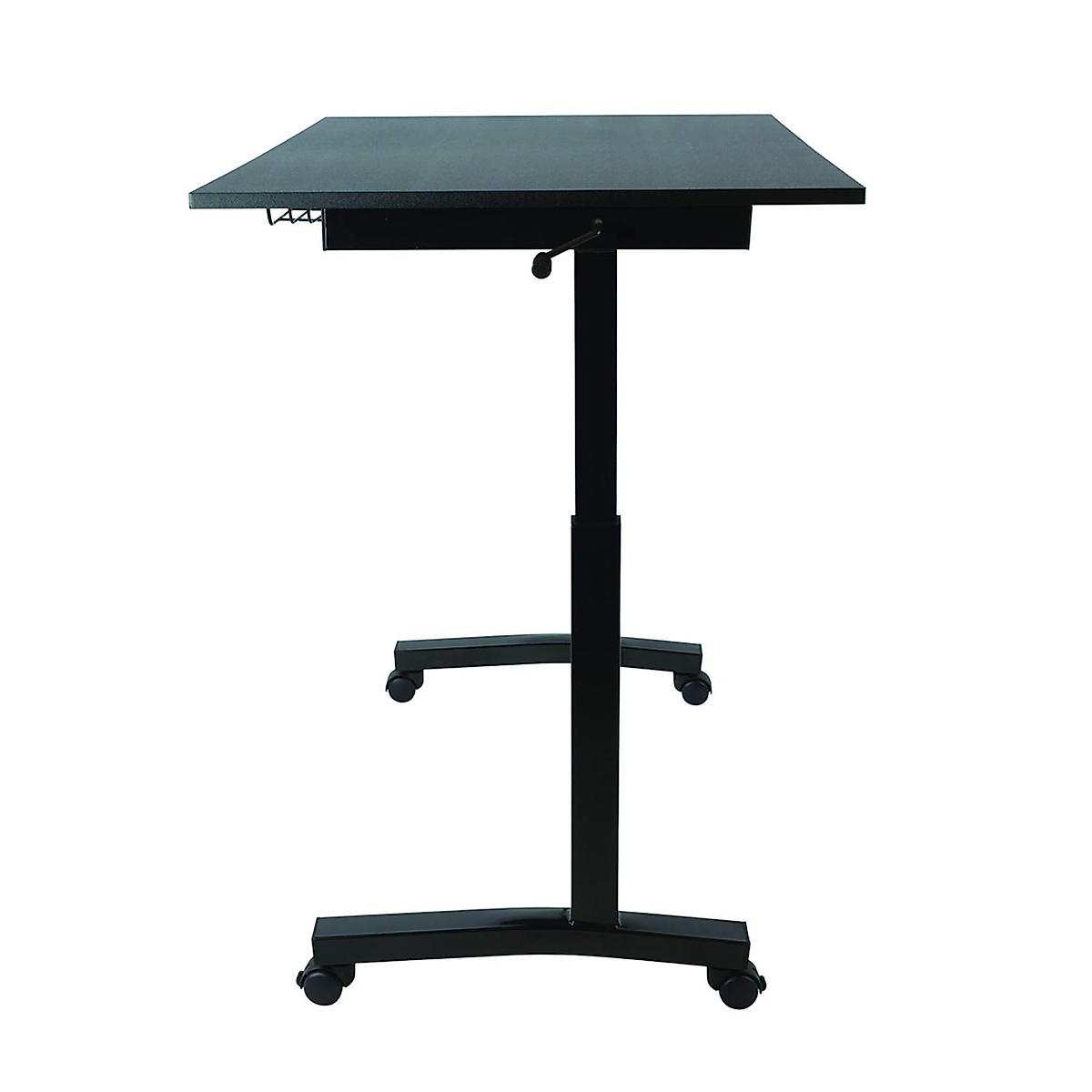 Height Adjustable Standing Desk Large 46 x 30 Inches Sit Stand Up Desk Home Office Computer Desk Memory Preset with T-Shaped Metal Bracket, Black