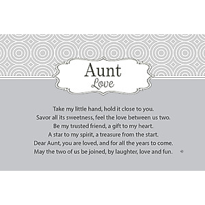 Aunt, You are Loved Poem White Double Hinged 4 x 6 Photo Frame with Ribbon