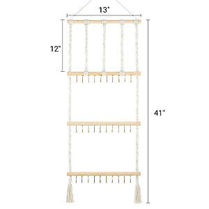 Dahey Stuffed Animal Storage Net Hammock and Headband Holder Bow Hanger for Girls Hair Bows Boho Decor for Nursery Kid's Bedroom