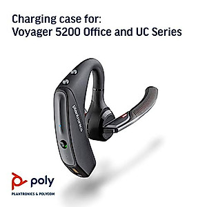 Poly (Plantronics + Polycom) Voyager 5200 Charge Case (Poly) - Headset Case Charger, Black (204500-101)