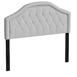 Christopher Knight Home Killian Fabric Headboard, Queen / Full, Light Grey