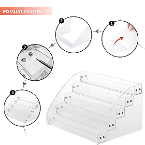 THILEMON Paint Organizer with Blue Paint brush holder 5-layer, Paint Holder & Paint Brush Organizer Suitable for Paint storage, Paint Rack for 2 oz Bottles or diameter less than 1.45 inches.