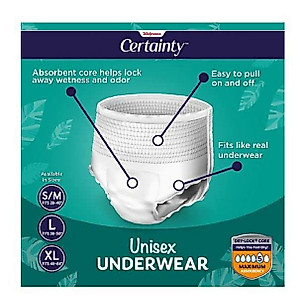 Walgreens Certainty Underwear for Men and Women 28ct XL Moderate