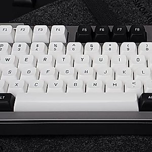 Black and White Keycaps Set 150 Keys MSA Profile Doubleshot Custom Keycaps for Cherry MX Gateron Kailh Box Switches Mechanical Gaming Keyboard