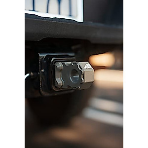 AGENCY 6 Recovery Shackle Block Assembly 2 INCH Double Hole Powder Coat Grey - Hitch Receiver Block - Proudly Made in The USA with US Certified Materials - Includes Hitch pin and D-Ring