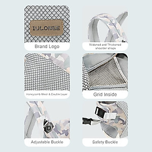 IULONEE Baby Carrier, Embrace Cozy 4-in-1 Infant Carrier Ergonomic Adjustable Holder Portable Convertible Front and Back Backpack Carry for Infants Toddlers Babies Girl and Boy 7-45 Pounds (Gray)