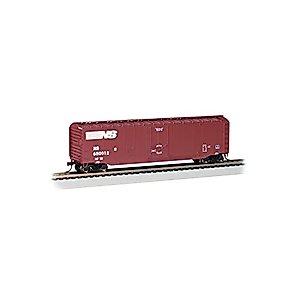 Bachmann Trains - 50' Plug-Door Box Car -Norfolk Southern #650012 - HO Scale, Prototypical Brown, (18018)