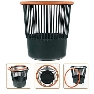 Zerodeko Trash Bin Trash Bin Trash Can Wastebasket with Pressing Ring Modern Rubbish Bin Arbage Bucket Large Capacity Waste Paper Container for Home Office Bathroom Green Trash Cans Trash Cans