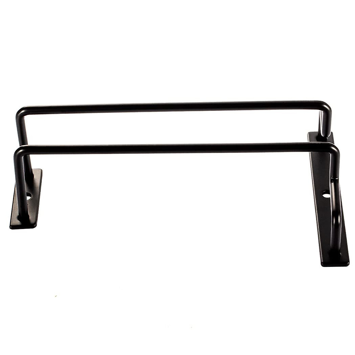 Dianoo 18 CM Black Wine Glass Rack, Under Shelf Wine Glasses Holder, Hanging Stemware Rack For Cabinet Kitchen Bar, Set Of 2