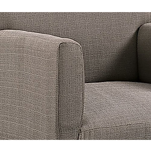 Modway Chloe Upholstered Fabric Modern Farmhouse Dining Arm Accent Chair in Gray