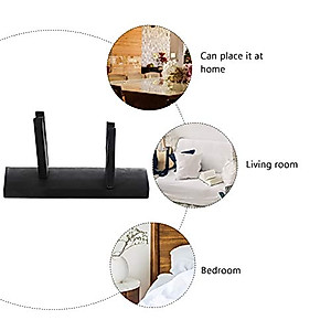 Veemoon 1pc chinese fan stand Chinese Japanese Folding Hand Fan Stand Wood Fan Display Stand Organizer for Home Office Desktop Decoration- japanese fan holder Black wood fan stand