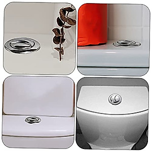 Housoutil 2pcs Toilet Flush Switch Two Button Toilet Bathroom Accessory Toilet Accessories One-piece Toilets Household Toilet Switch Water Tank Accessory Bathroom Toilet Switch Flush Valve