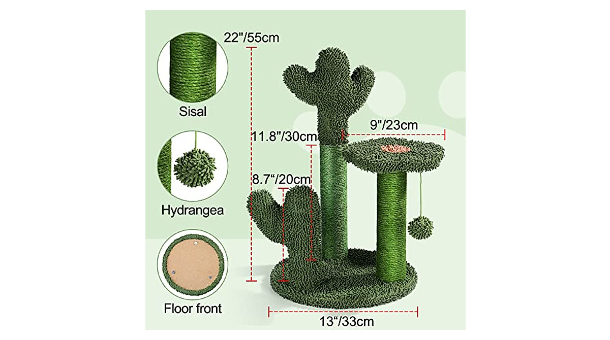 T2Y Cactus Cat Scratching Post | Fun & Durable Design