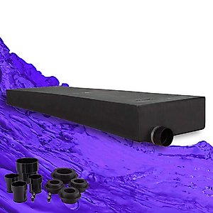 RecPro 42 Gallon RV Holding Tank 66" x 21" x 9" | Black Waste Water | 366H | Includes Universal Installation Fittings Kit | Made in America