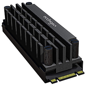 Archgon HS-1110 SSD Heatsink Cooler for PCIe NVMe M.2 2280 SSD for Workstation Server Rugged Computer IPC Industrial Computer Gaming PC Use (Black)