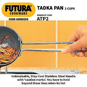 Futura Anodised Heating Pan, 4.72 IN, Black