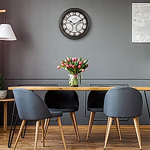 La Crosse Clock 404-4450 19.7 Inch Indoor/Outdoor Silent Sweep Courtyard Quartz Clock