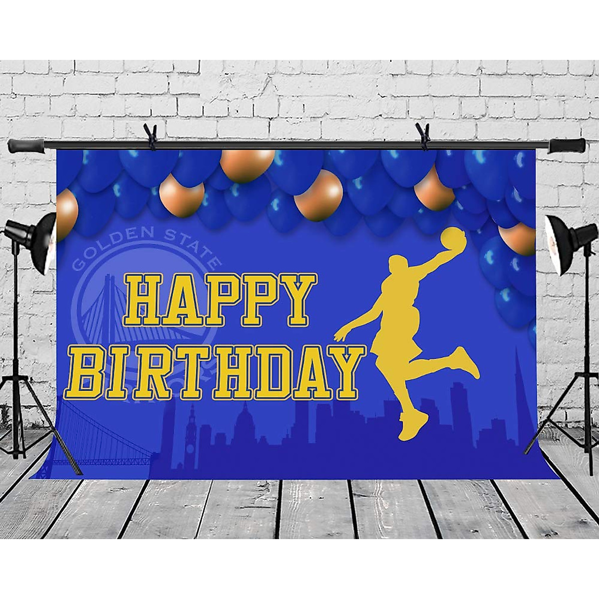 LYLYCTY 7x5ft Happy Birthday Backdrop for Kids Boy Birthday Party Supplies Royal Blue Balloon Background Photo Banner Studio Background Booth Props LYLS925 (No Logo)
