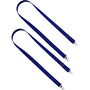 SATINIOR Mitten Clips Fully Adjustable (23.6-47.2 Inch) Glove Clips Elastic Gloves Clip for Kids (Royal Blue)