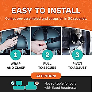 So Peep Adjustable Baby Car Mirror - Extra Large Backseat Safety Mirrors with Wide-Angle View and Headrest Straps for Rear-Facing Infant Car Seats - Newborn Essentials﻿