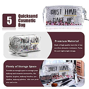 All in One Makeup Kit, Includes 12 Colors Naked Eyeshadow Palette, 5Pcs Makeup Brushes, Waterproof Eyeliner Pencils, Eyebrow Powder and Quicksand Cosmetic Bag, Gift Set for Women, Girls & Teens