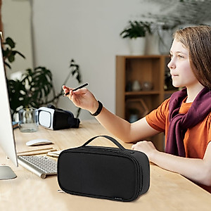 XQXA Large Capacity Pencil Case Multi-Slot Pencil Pouch Durable Pencil Box Portable Makeup Bag with Handle for Office