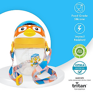 Little Ryna Baby Weighted Straw Cup First Sippy Cup With Handle & Lanyard Learner Transition Spill Proof Water Bottle For Toddler 6 Month 12 Months Old & Older Flexi Straws Train Kids Cups 8Oz