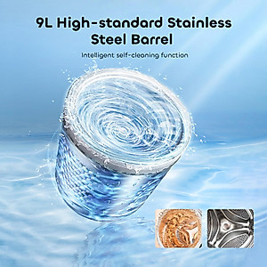 2 In 1 Mini Portable Washer and Dryer Combo, Mini Washing Machine With 24 Hours Reservation Mode and High-temp Stain Removal for Baby Clothes, Underwear, and Socks. (9l/pl)