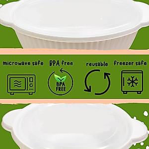 FamilyDreamStore24 Oval Food Storage Container with Lid, Reusable Clear Plastic Food Keeper, Medium Size, Minimalist Style