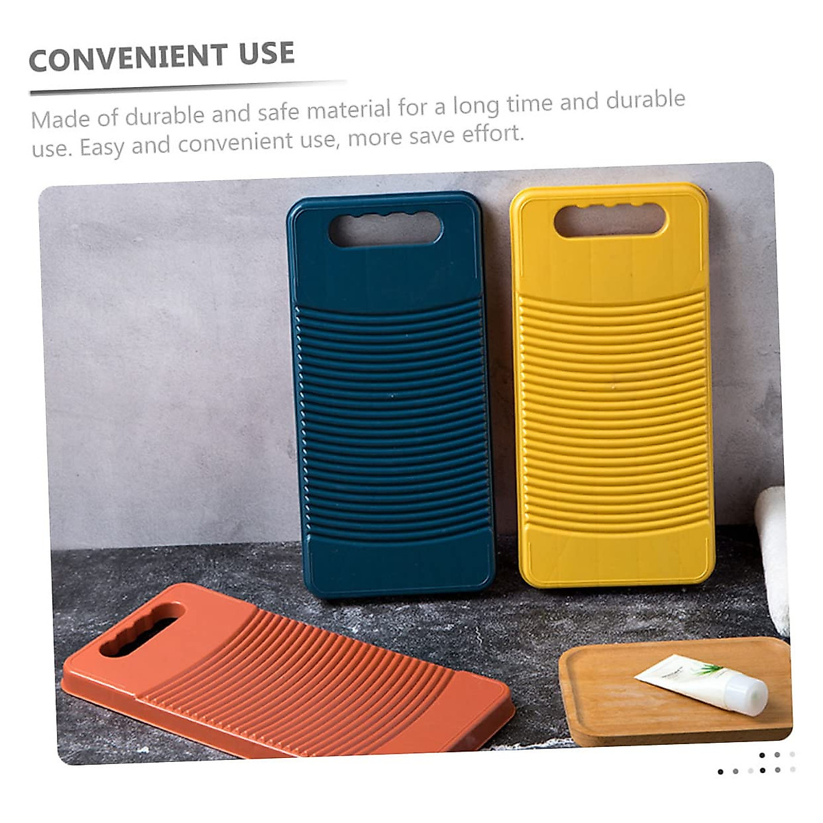 FONDOTIN 3pcs mini washboard Household Washing Board wash board small washboard for hand washing clothes small washing boards washing washboard plastic color contrast child coat board pp