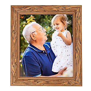 ArtToFrames 8x20 Inch Brown Picture Frame, This 1.25 Inch Custom Wood Poster Frame is Brown - Comes with Foam Backing 3/16 inch and Regular Glass (FBPLJ40023-8x20)