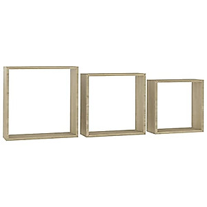 YAFF Wall Cube Shelves 3 pcs Sonoma Oak (6.27lbs)