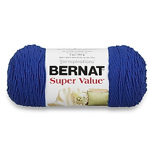 Bernat Super Value Yarn, 5 oz, Royal Blue, 1 Ball