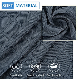 hyha Jacquard Couch Cushion Covers, Magic Sofa Slipcovers Washable, Diamond Lattice, Stretch Covers for 3 Cushion Couch for Sectional Sofa (3 Pieces, Grey)